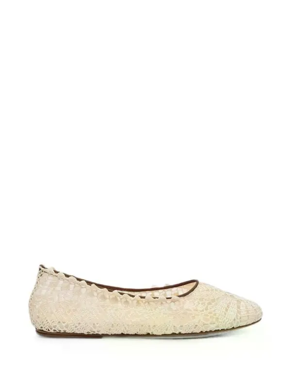 Magda Butrym Crochet-knit Round-toe Ballet Flats