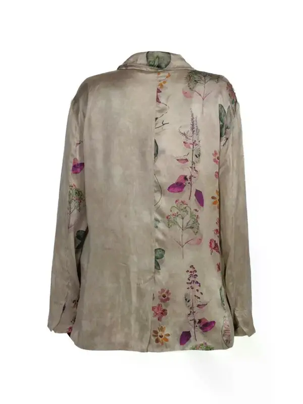Avant Toi Floral Print Patchwork Blazer