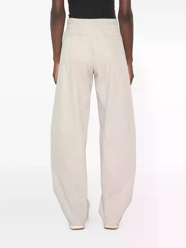 Herno Wide Leg Belt Loops Trousers - Neutrals