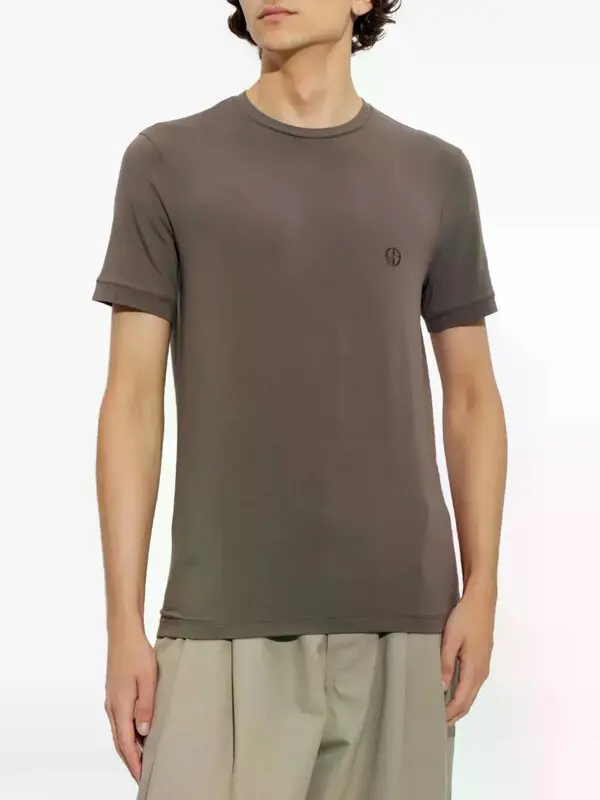 Giorgio Armani Embroidered-logo T-shirt