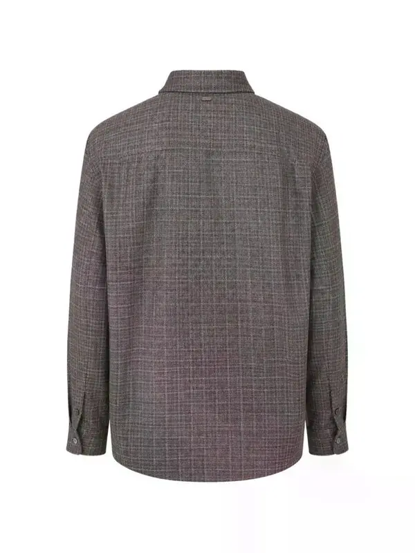 Agnona Check-pattern Wool-blend Shirt