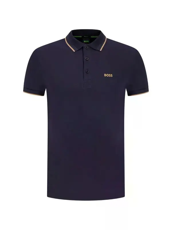 BOSS Paddy Logo-print Polo Shirt - Blue