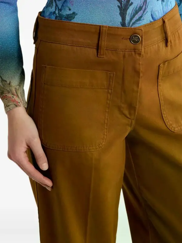 Etro Flared Denim Jeans With Pegaso Buttons