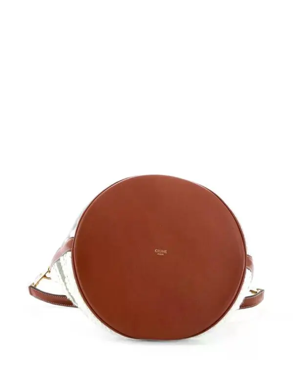 Celine Plein Soleil 16 Bag Canvas With Leather Bucket Bag