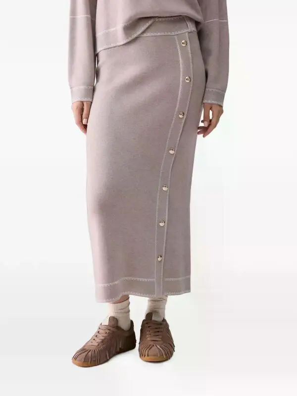 Liu Jo Midi Skirt In Silk Blend