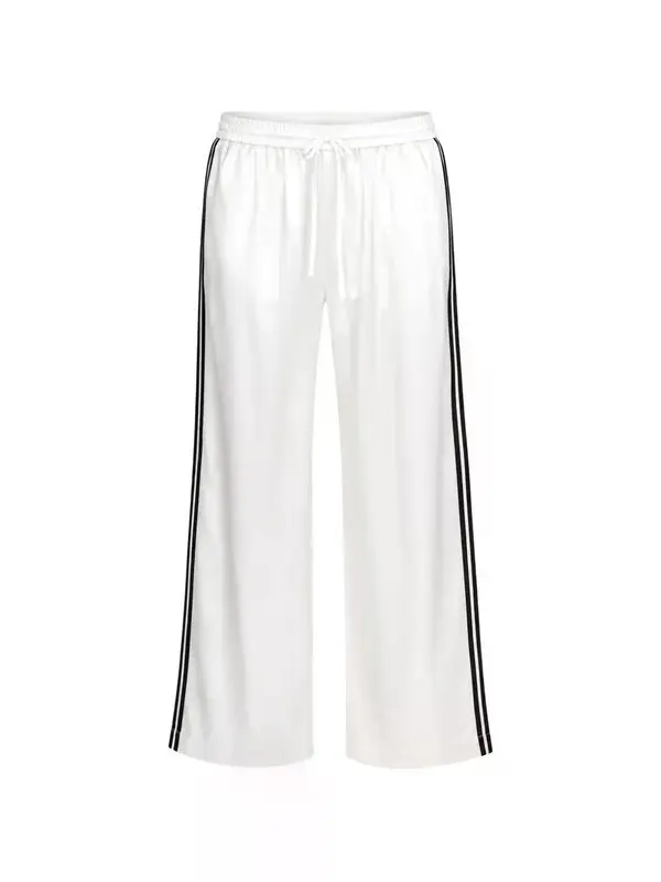 Sprwmn Side-stripe Wide-leg Silk Trousers