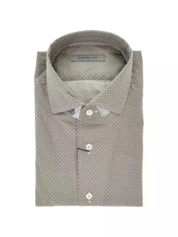 Corneliani Patterned French-collar Shirt