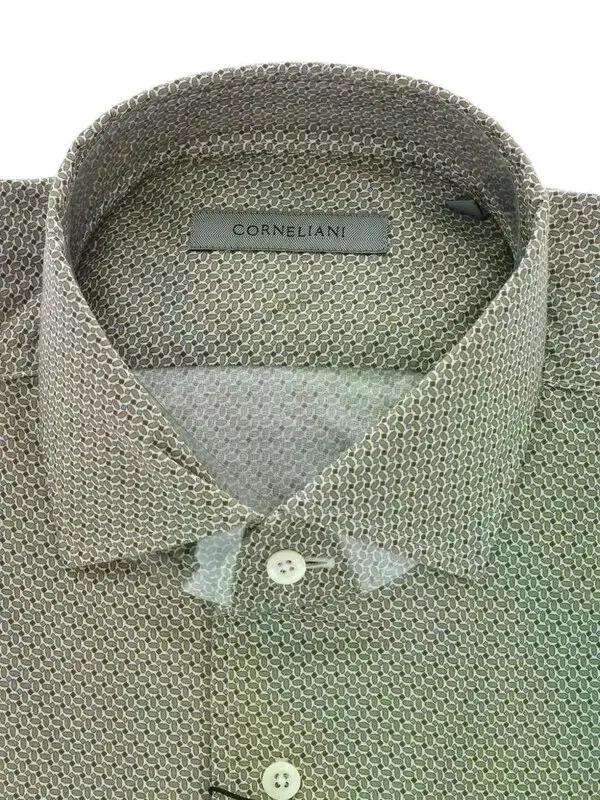 Corneliani Patterned French-collar Shirt