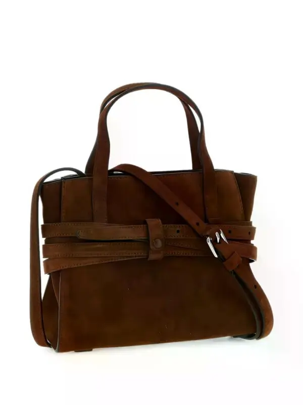 Moschino Tie Detailed Handbag - Brown