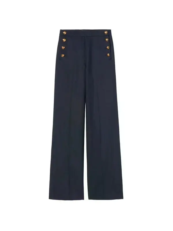 NILI LOTAN Reed Button-embellished Trousers