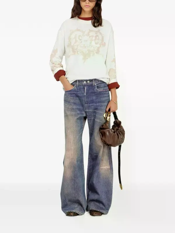 DIESEL® D-sire Relaxed Fit Low Waist Wide Leg Jeans