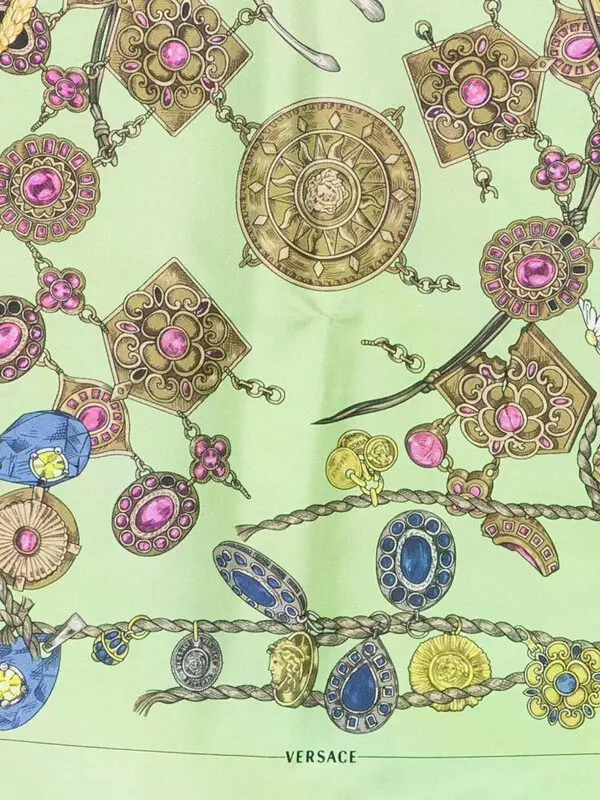 Versace Broken Jewels Silk Scarf