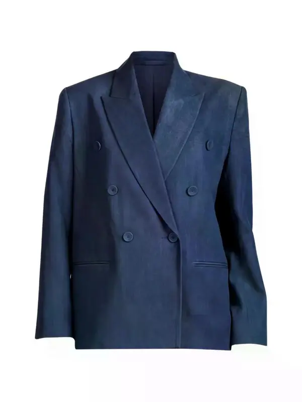 THE SEI Double-breasted Denim Jacket