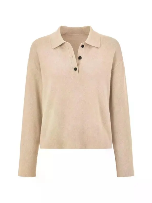 ARLO MOTT Berry Polo-collar Sweater - Neutrals