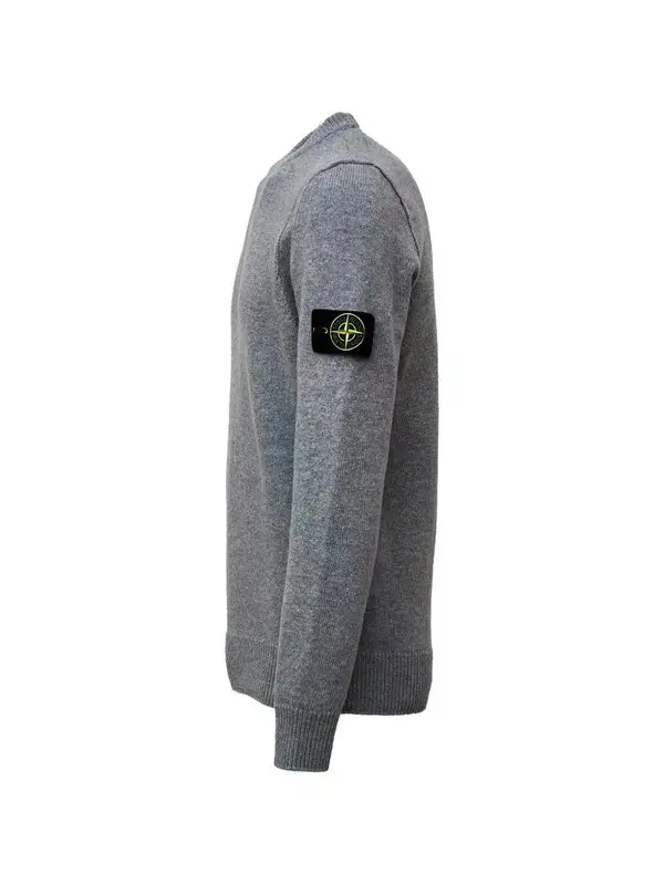 Stone Island Logo-patch Crew-neck Wool Sweater