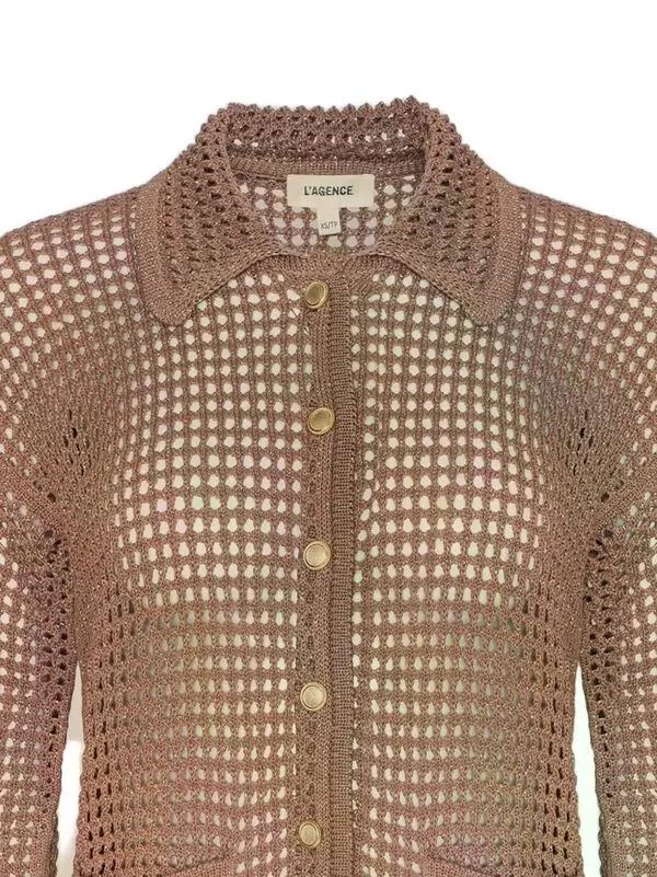 L'Agence Mariana Open-knit Shirt