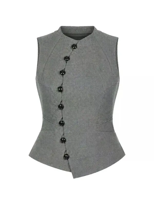 SHIRO SAKAI Asymmetric-hemline Waistcoat