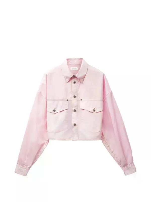 Versace Cotton-poplin Crop Shirt