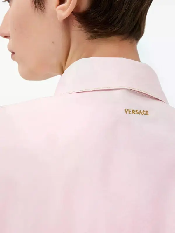 Versace Cotton-poplin Crop Shirt