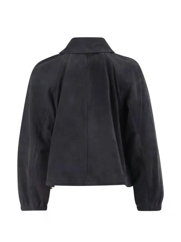 Max Mara Suede Raglan-sleeve Jacket