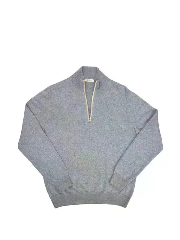 FIORONI CASHMERE Quarter-zip Long-sleeve Sweater
