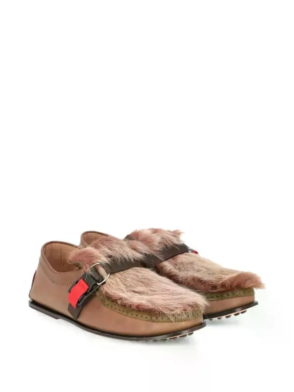 TOD'S Faux-fur Buckle Loafers