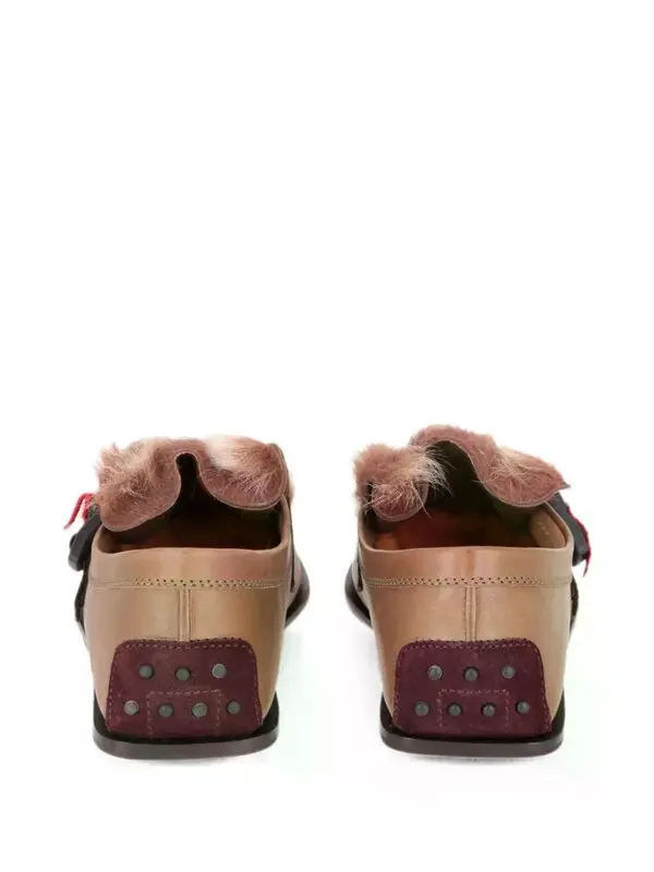 TOD'S Faux-fur Buckle Loafers