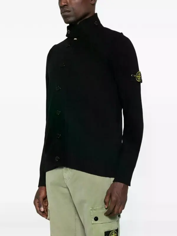 Stone Island Lambswool Jumper - Black