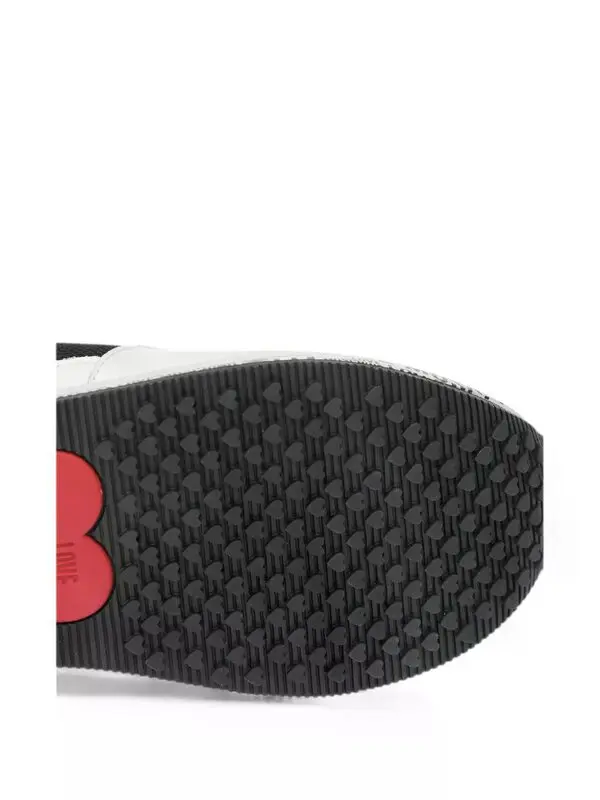 Moschino Mesh-panel Leather Sneakers
