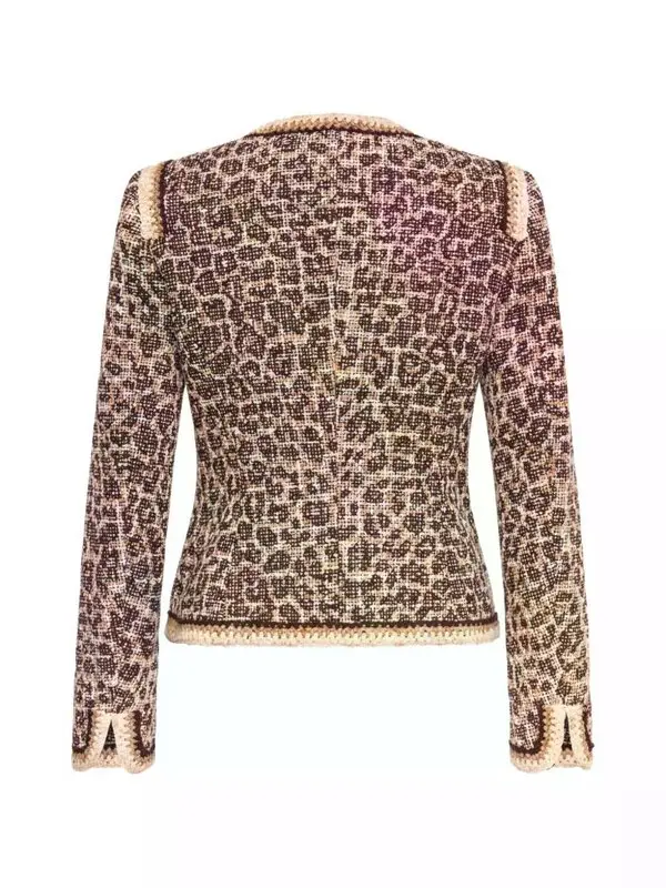 MAISON COMMON Leopard-print Tweed Jacket
