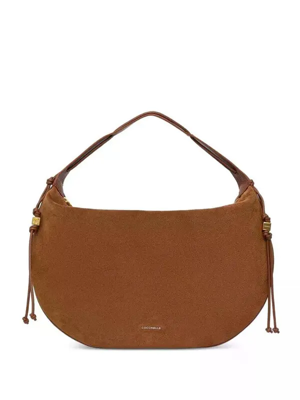 COCCINELLE Suede Logo-print Tote Bag