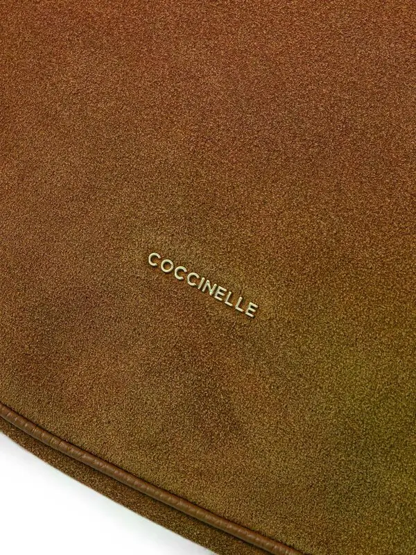 COCCINELLE Suede Logo-print Tote Bag
