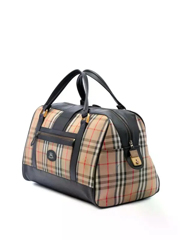 Burberry Haymarket Check Canvas Travel Bag - Neutrals