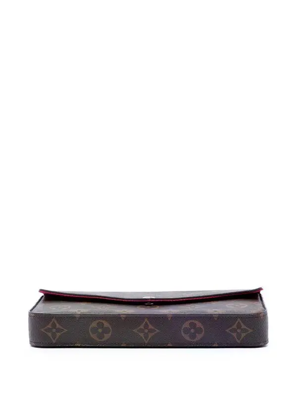 LOUIS VUITTON Monogram Pochette Felicie Crossbody Bag - Brown