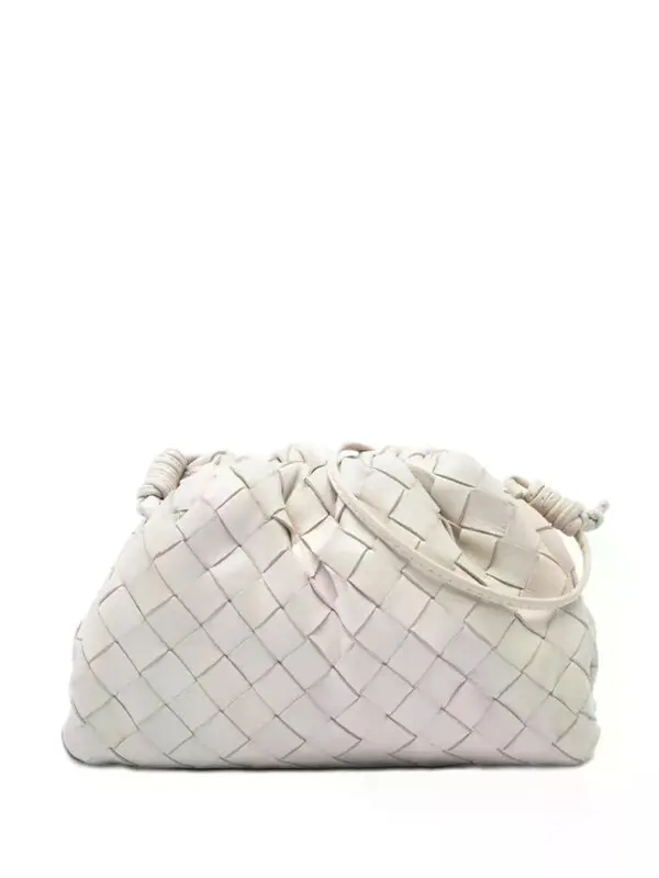 Bottega Veneta 2012-2026 Nappa Intrecciato The Mini Pouch Crossbody Bag - White