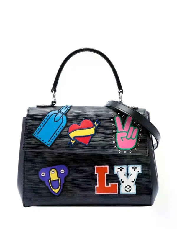 LOUIS VUITTON Epi Leather Cluny Bb Satchel With Patches