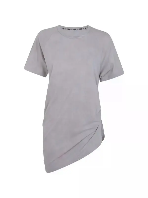 ZIGGY CHEN Asymmetric Gathered T-shirt - Grey