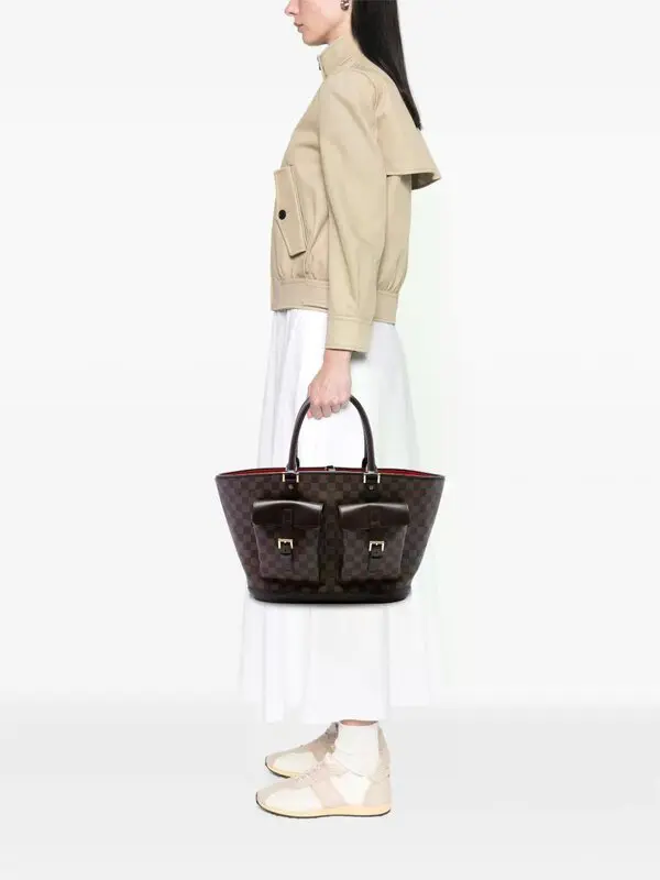 LOUIS VUITTON Damier Ebene Manosque Gm Tote Bag