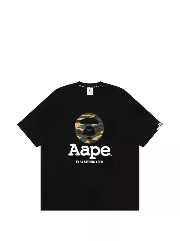 AAPE BY *A BATHING APE Aapeunvs Camouflage-print T-shirt - Black
