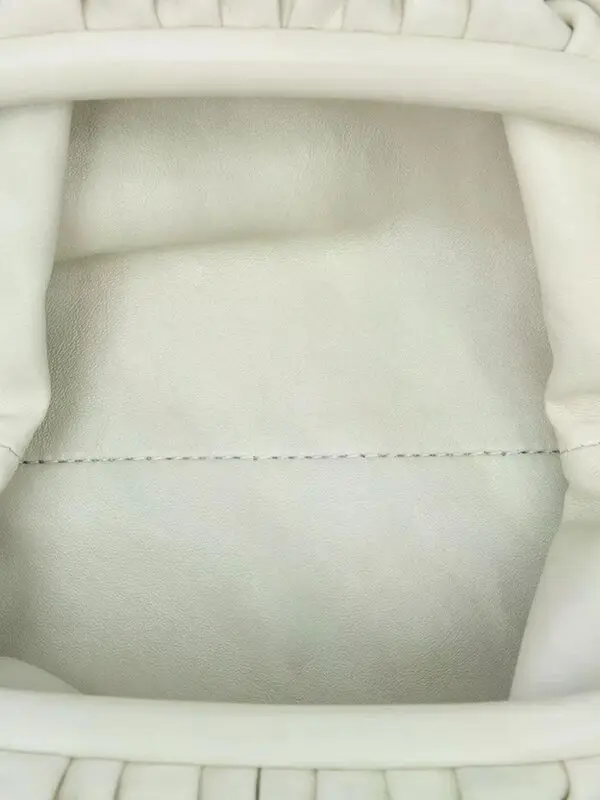 Bottega Veneta Lambskin The Mini Pouch Crossbody Bag - White