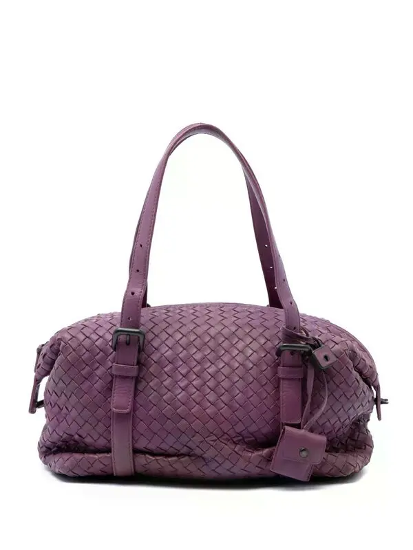 Bottega Veneta Nappa Intrecciato Montaigne Shoulder Bag - Purple