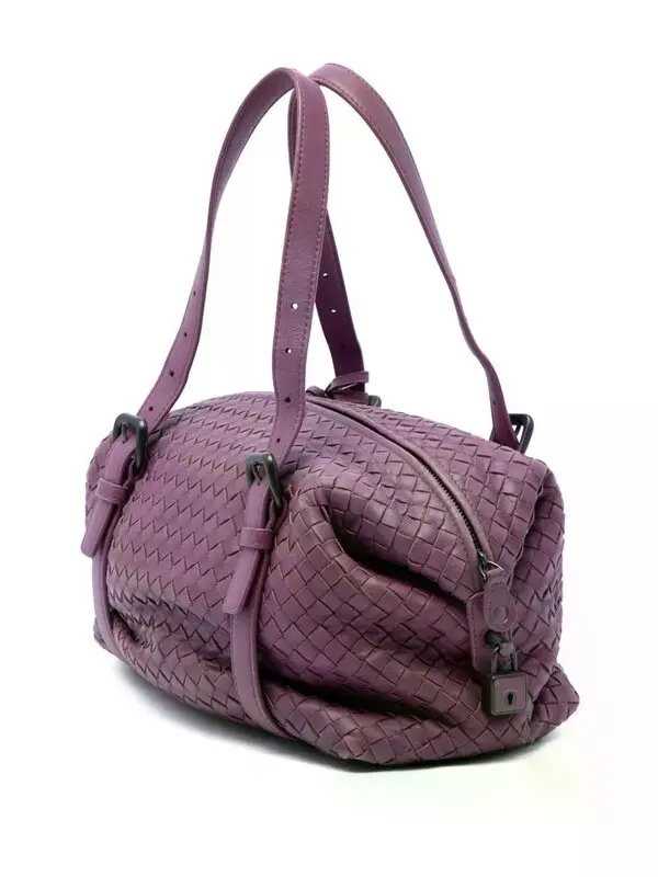 Bottega Veneta Nappa Intrecciato Montaigne Shoulder Bag - Purple