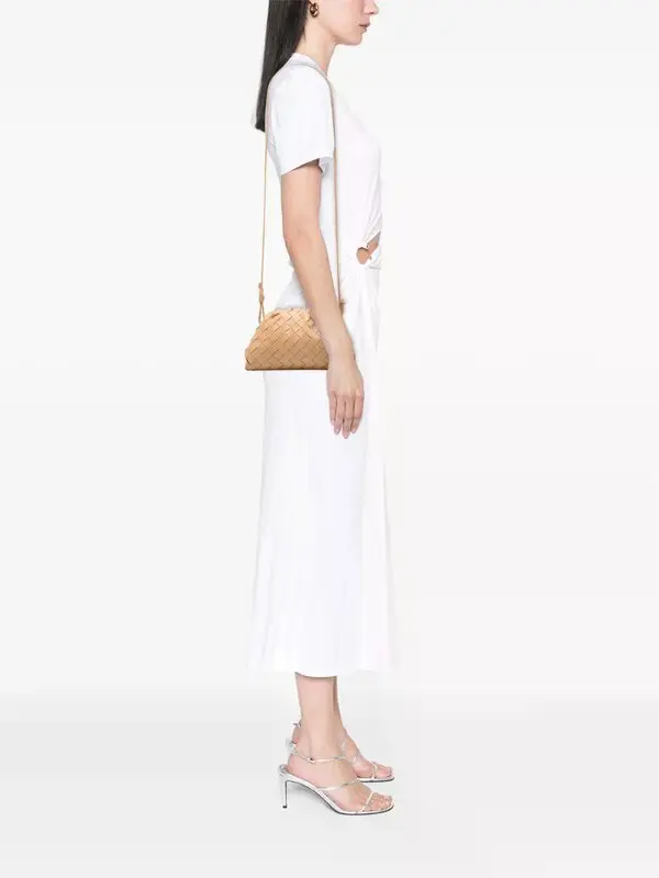 Bottega Veneta 2012-2026 Nappa Intrecciato The Mini Pouch Crossbody Bag - Brown