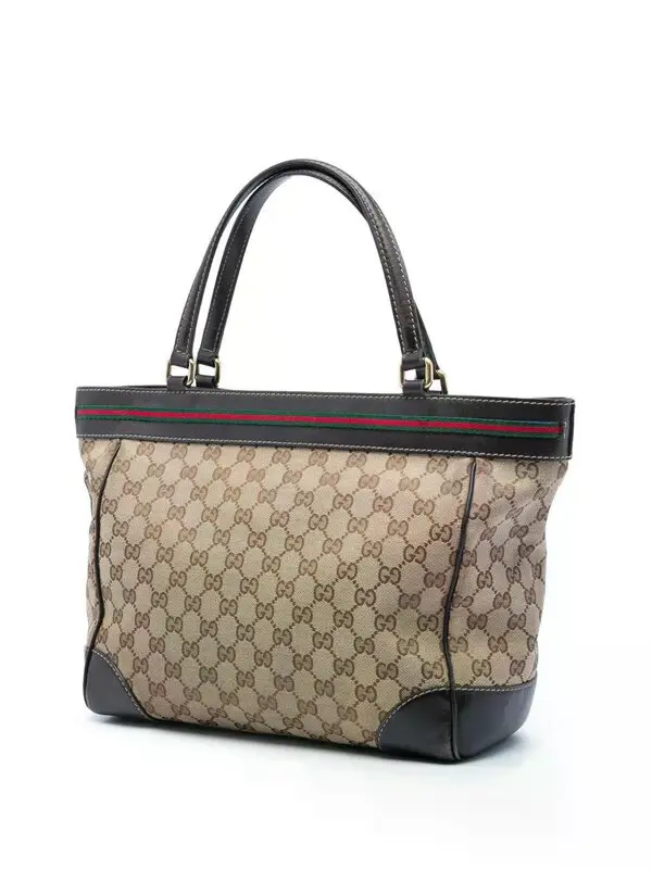 Gucci Gg Canvas Web Mayfair Tote Bag