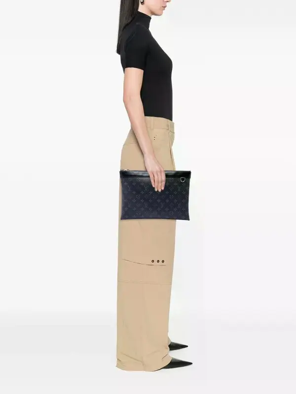 LOUIS VUITTON 2018 Monogram Eclipse Discovery Pochette Gm Clutch Bag