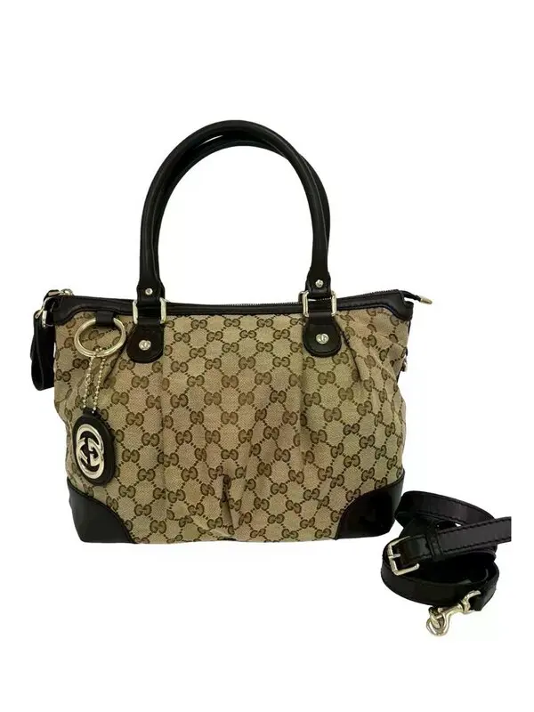 Gucci 2000-2015 Gg Canvas Sukey Satchel - Neutrals