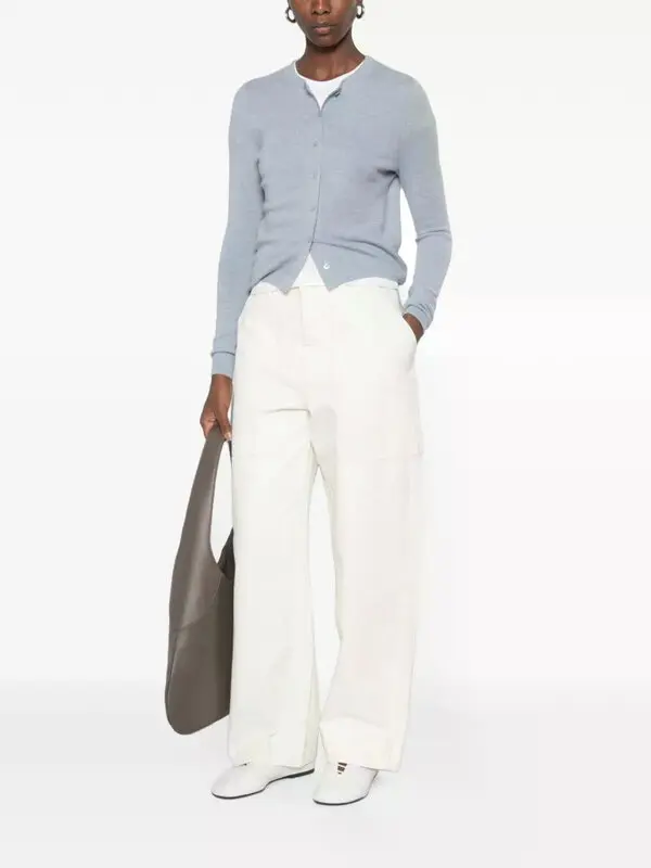 Eric Bompard Plain Knit Fitted Cardigan