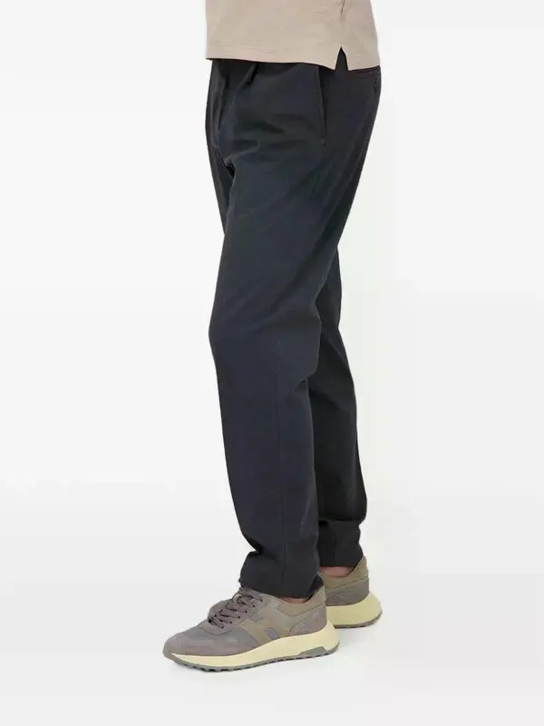 SLOWEAR Seersucker Drawstring Tapered Trousers