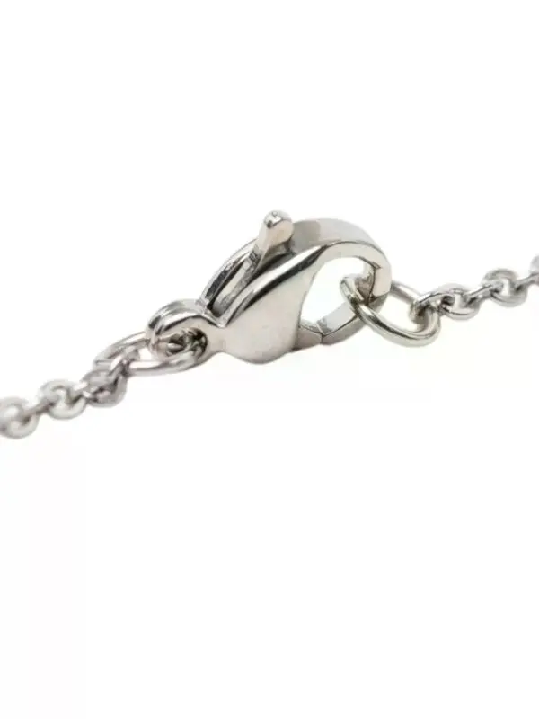 Hermès Palladium Plated Enamel Pop H Pendant Necklace - Black