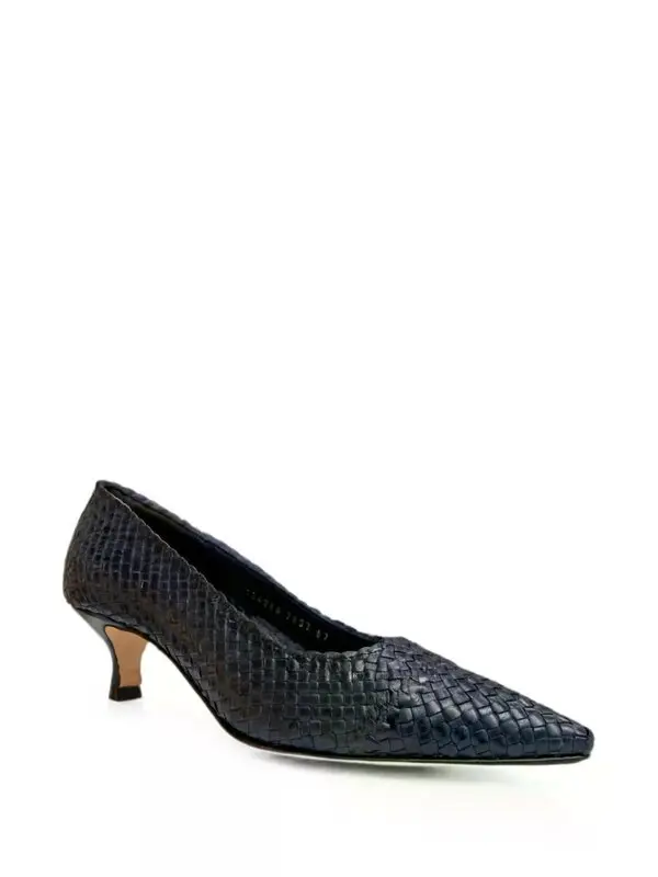 LA ROSE Carol Woven Heeled Pumps
